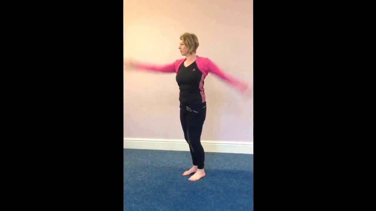 Arm swings with lateral and medial rotation - YouTube