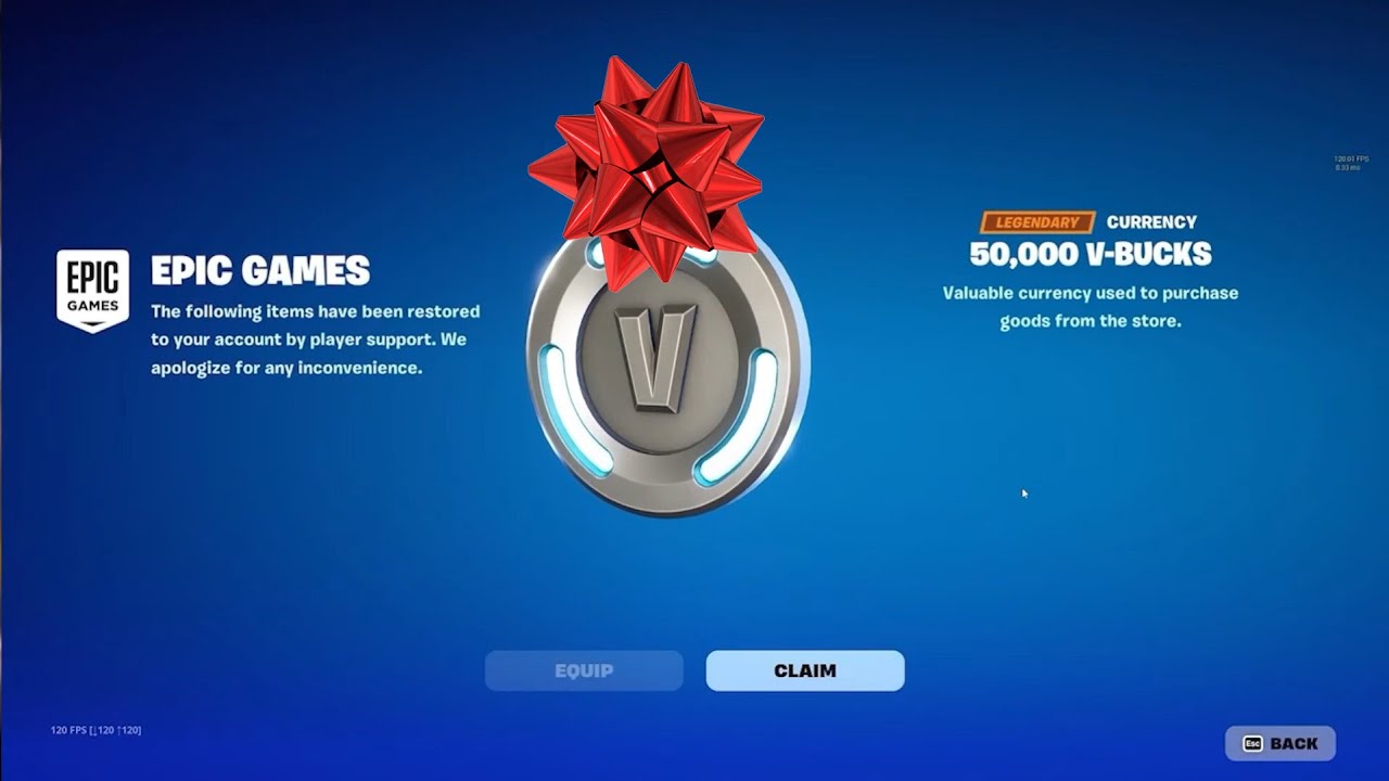 FREE V-BUCKS REWARD for EVERYONE! - YouTube