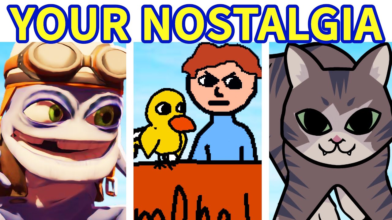 Friday Night Funkin': VS Nostalgia Full Week + Secret Song (Crazy Frog, Duck, Vine Cat...) - YouTube