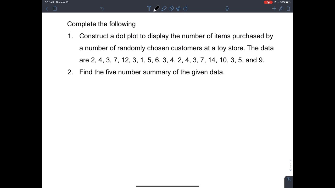 Creating A Dot Plot Five Number Summary YouTube creating-a-dot-plot-five-number-summary-youtube