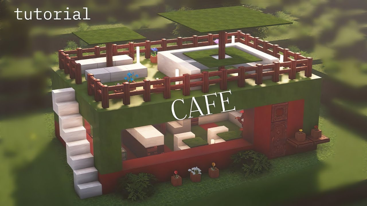 Minecraft | How To Build a Cafe | Tutorial⚒️ - YouTube