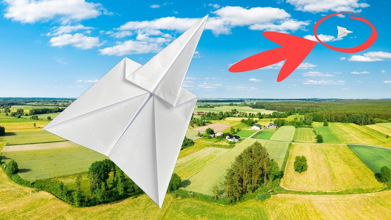 How to Make Paper Airplane that Fly Far without falling - YouTube