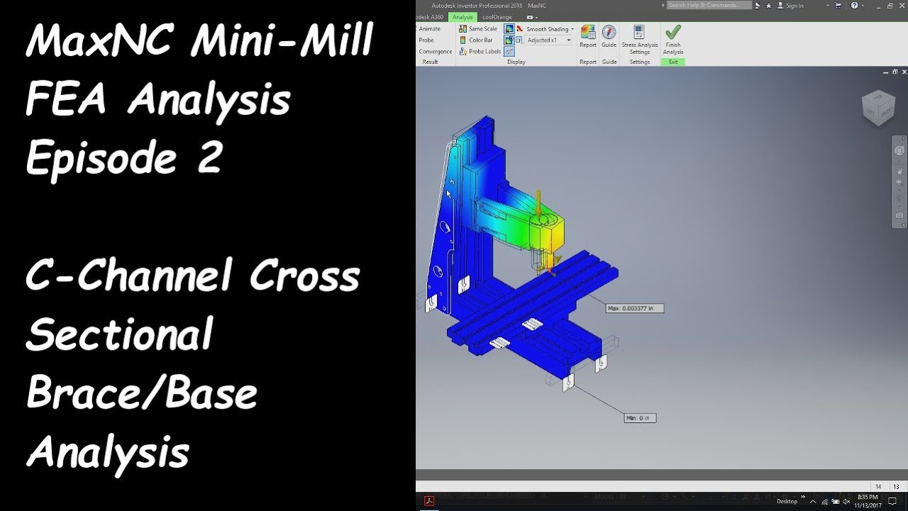 FEA Analysis Ep. #2 MaxNC mini-mill, C-Channel Base - YouTube
