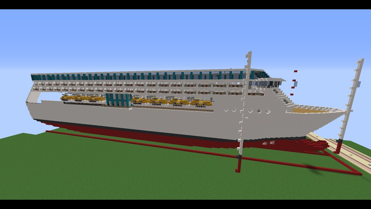 Lets build a cruise ship in Minecraft! Part 3 : Azipods and lifeboats ...