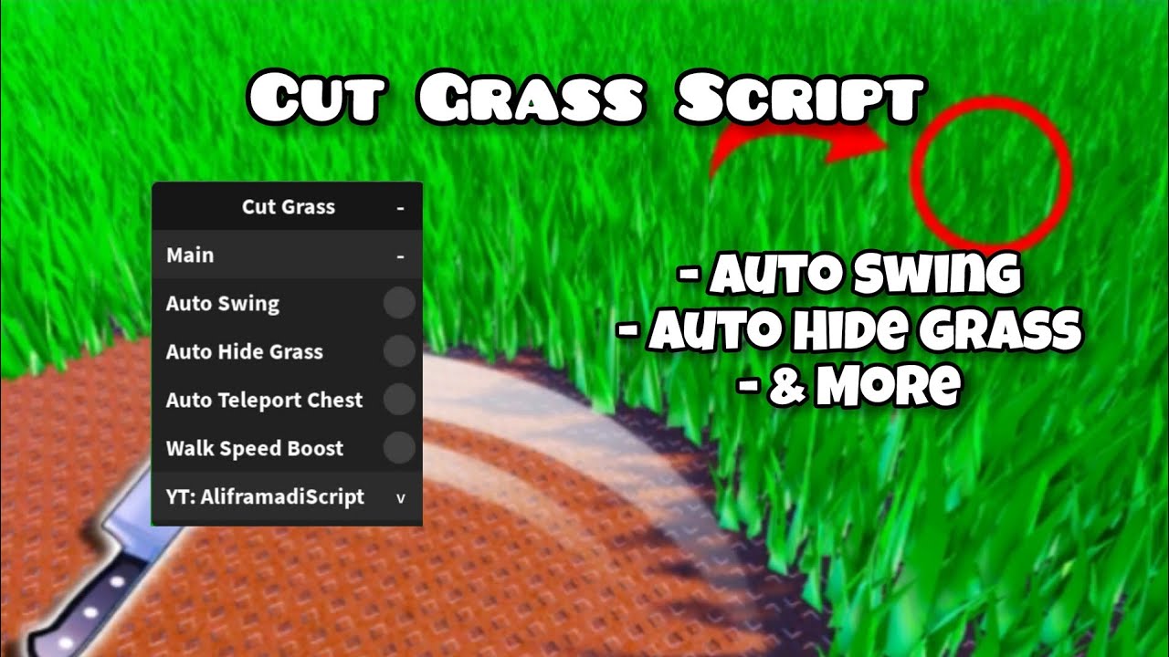Cut Grass Script - Auto Swing, Auto Hide Grass, & More - YouTube