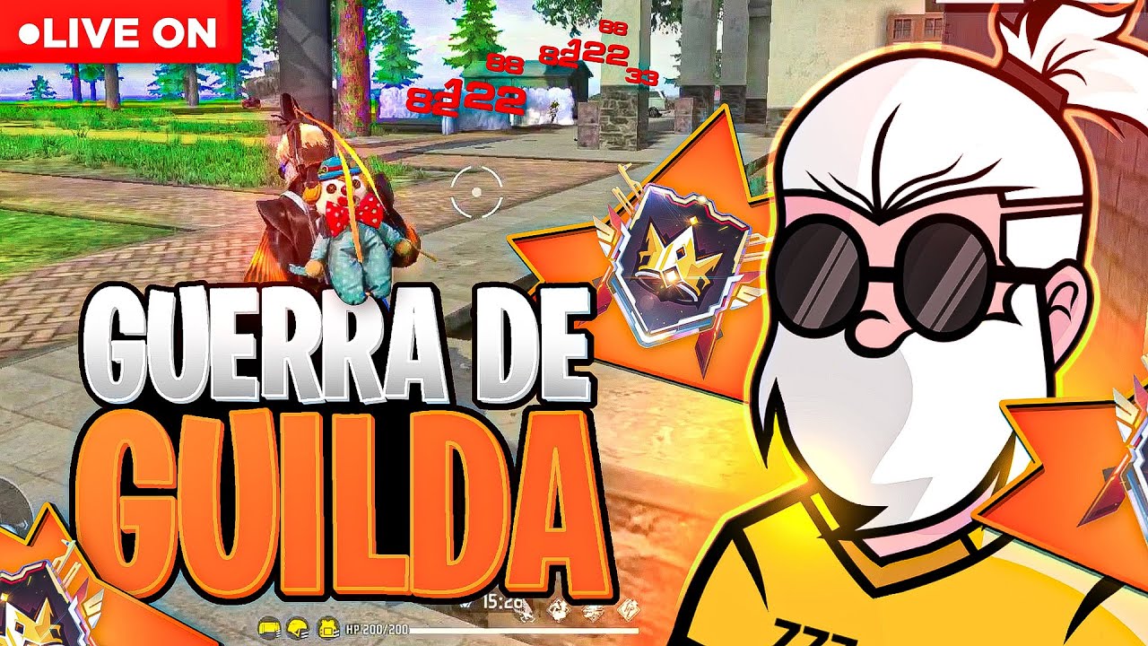 🔥AO VIVO 💛 GUERRA DE GUILDA 💛 FREE FIRE EMULADOR 💛 - YouTube