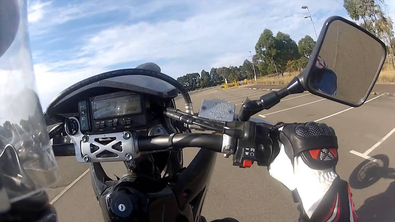 DRZ400SM Wheelie Flip & Stoppie Flip - YouTube