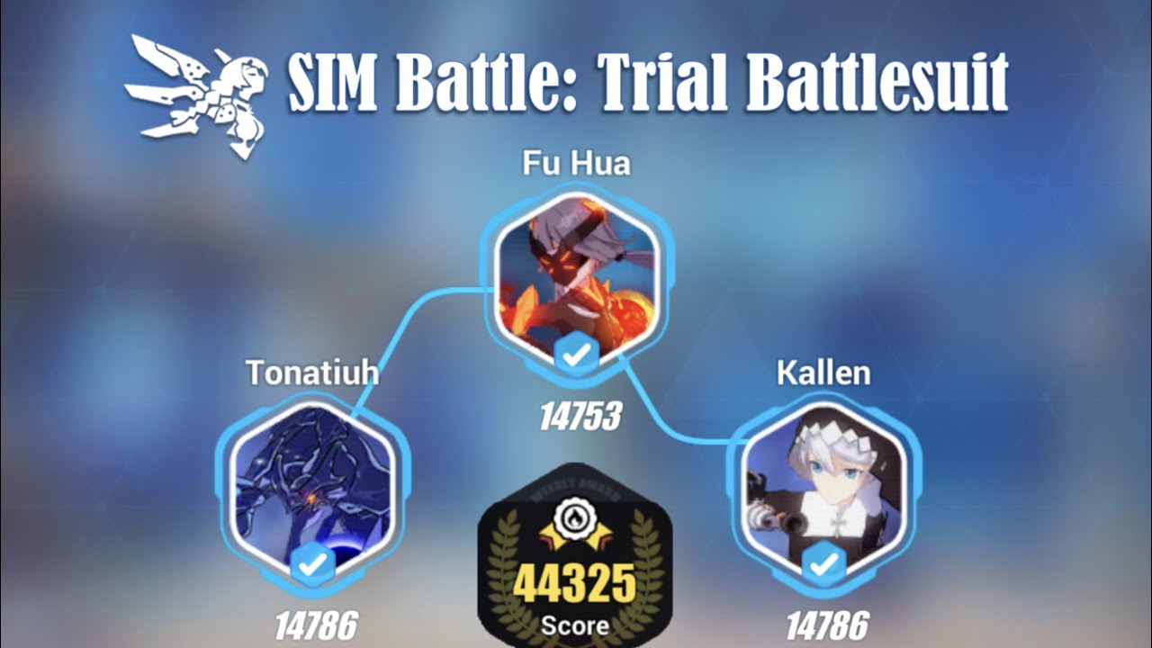 HI3 - SIM Battle Trial Battlesuits (Tonatiuh/Fu Hua/Kallen) - YouTube