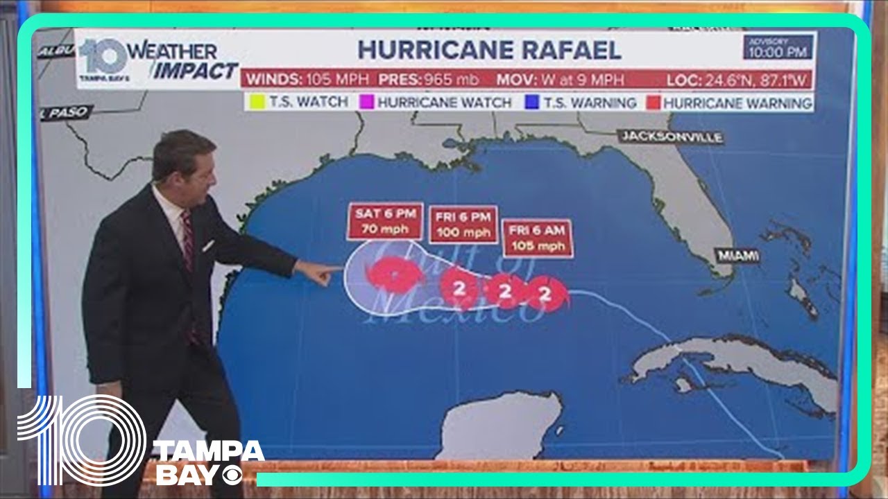 Tracking the Tropics: Rafael moves further west in Gulf of Mexico as ...