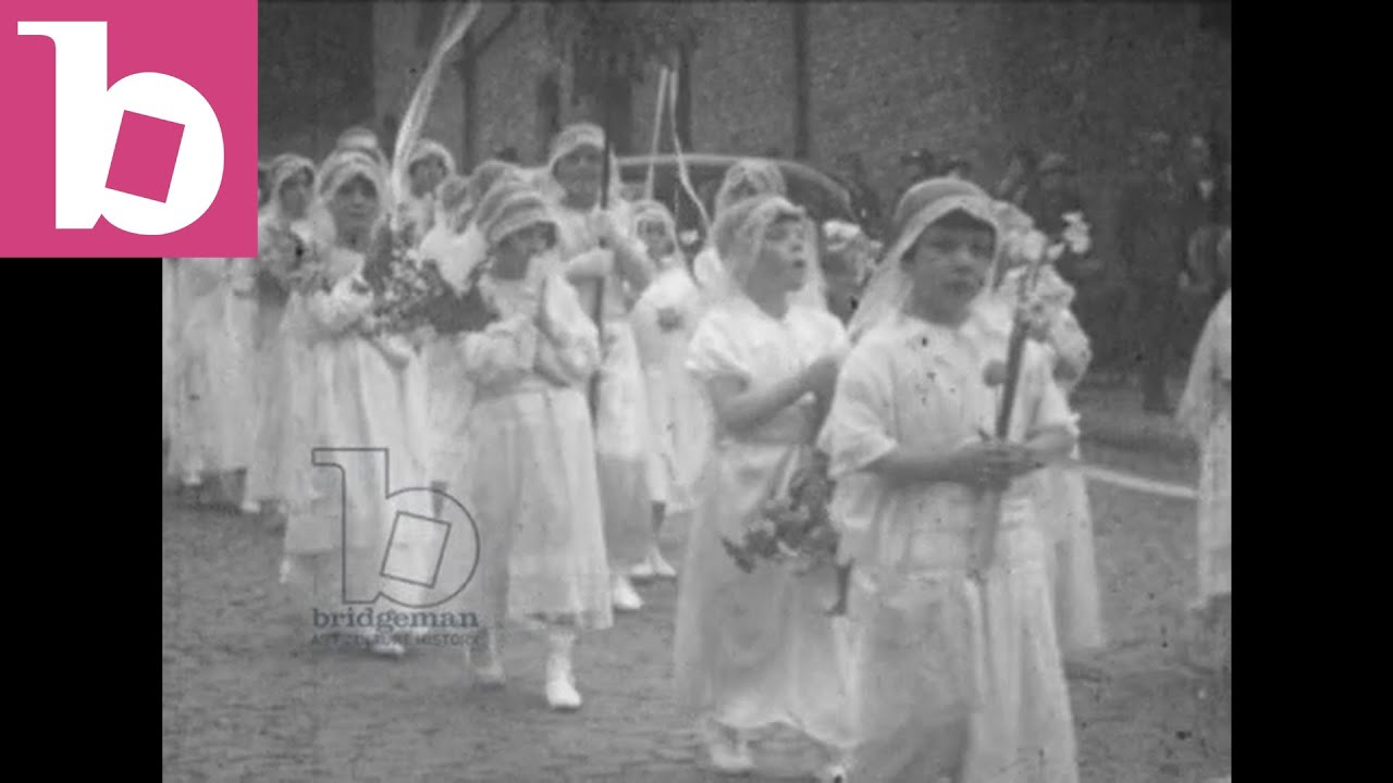 May procession for the Virgin Mary, Nottingham, UK, c1937 - YouTube