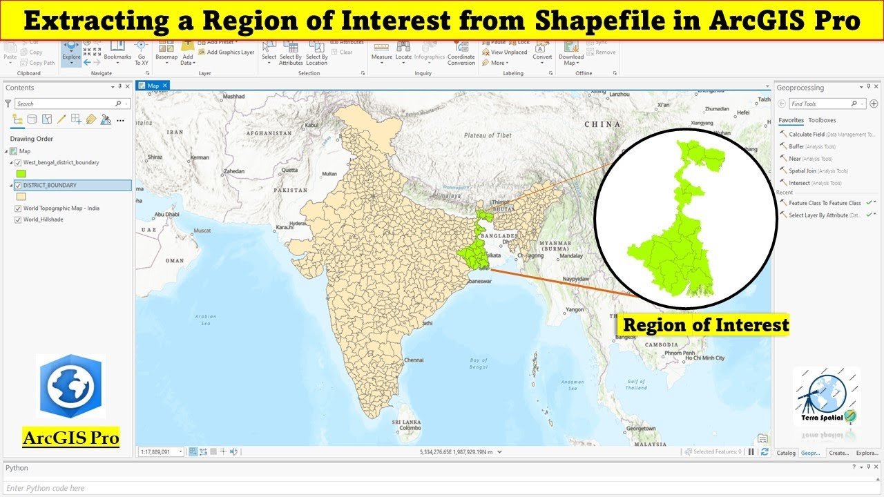 Extracting a Region of Interest from Shapefile in ArcGIS Pro - YouTube