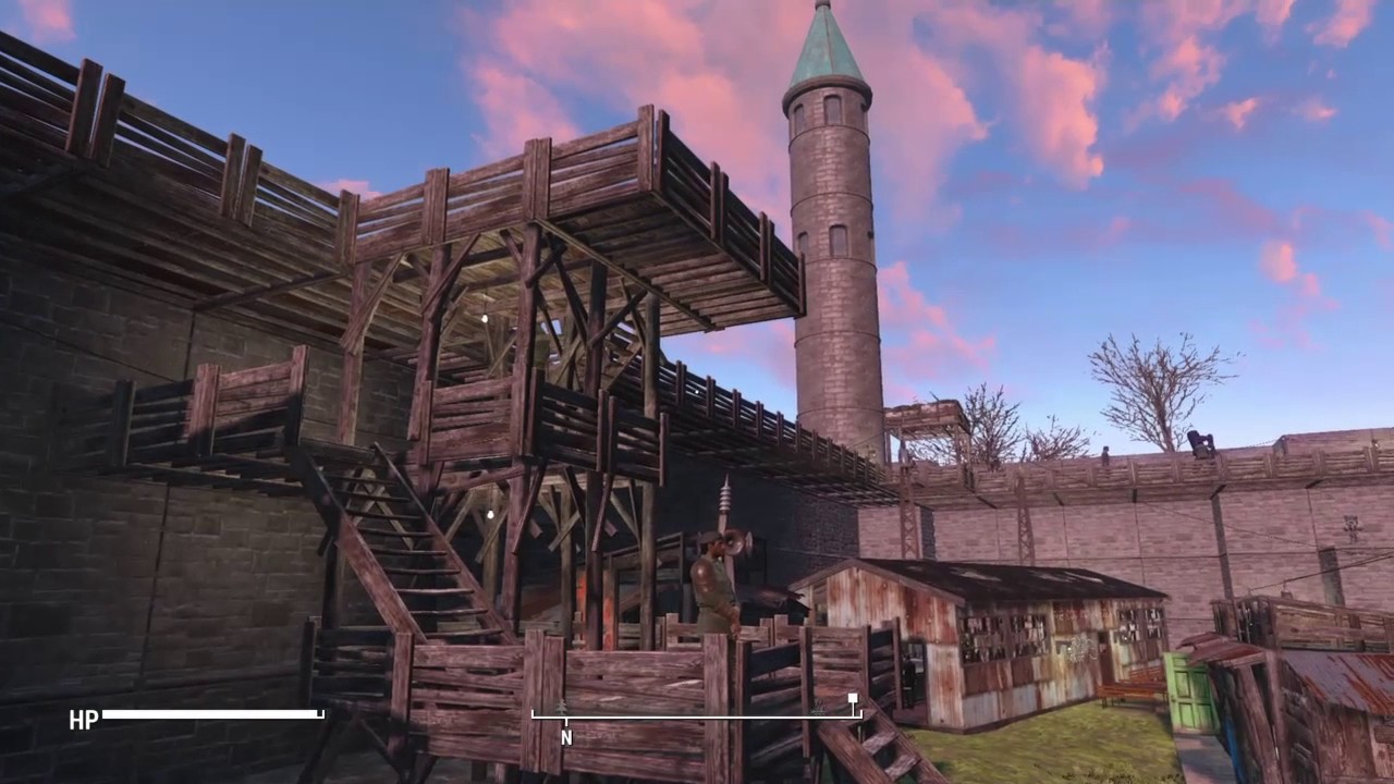 Fallout 4 - Huge Castle build at Sunshine Tidings Co-op settlement ...