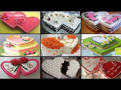 💕Two Heart Shape Cake Design/Two Layer Heart Shape Cake/Cake Design ...