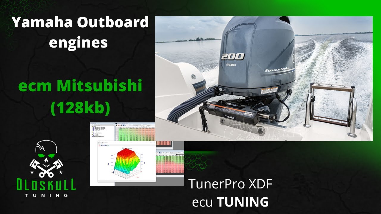 Yamaha Outboard engines with ecu Mitsubishi 128kb TunerPro xdf. - YouTube