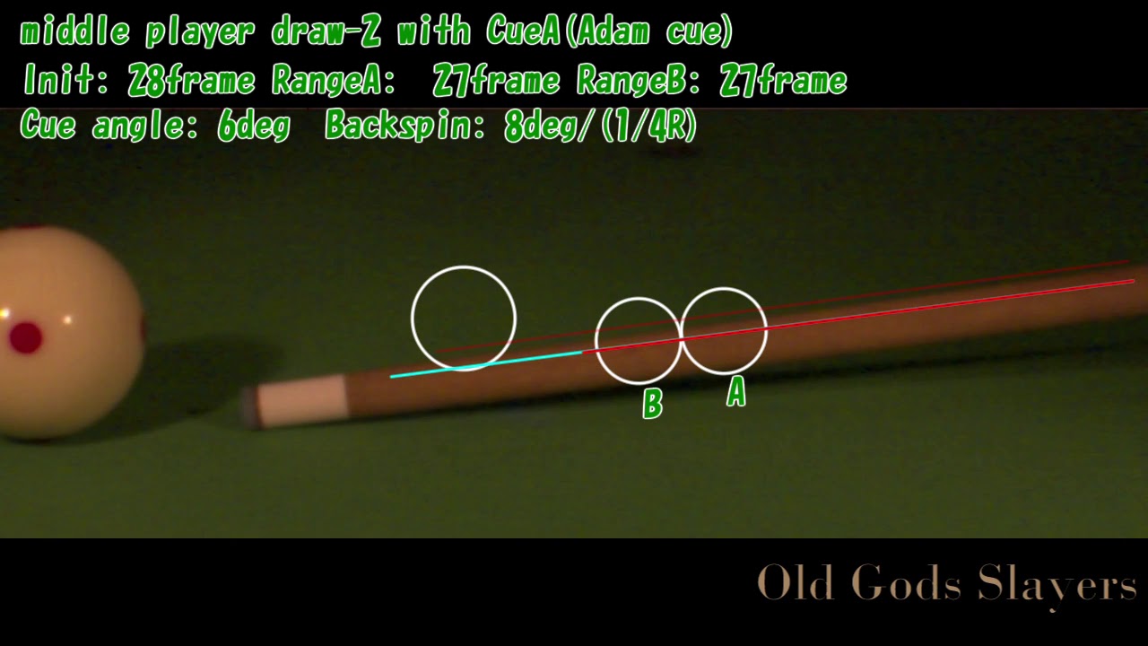 [billiard] Slow Motion Draw stroke of several playes super slow - YouTube
