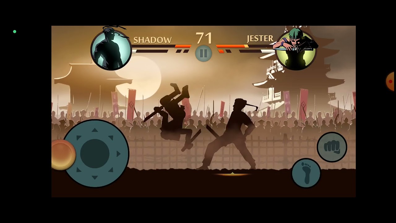 Shadow fighting game | loosing with honor from jester - YouTube
