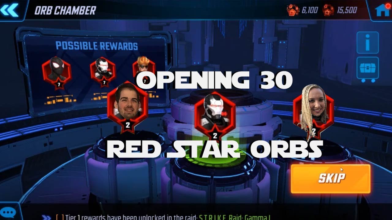 Opening 30 Red Star Orbs - Marvel Strike Force - YouTube