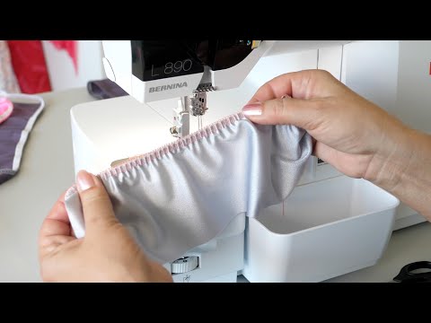 Tutorial: how to sew on elastic tape with the BERNINA Overlocker/Serger Elasticator Foot #L14/C14