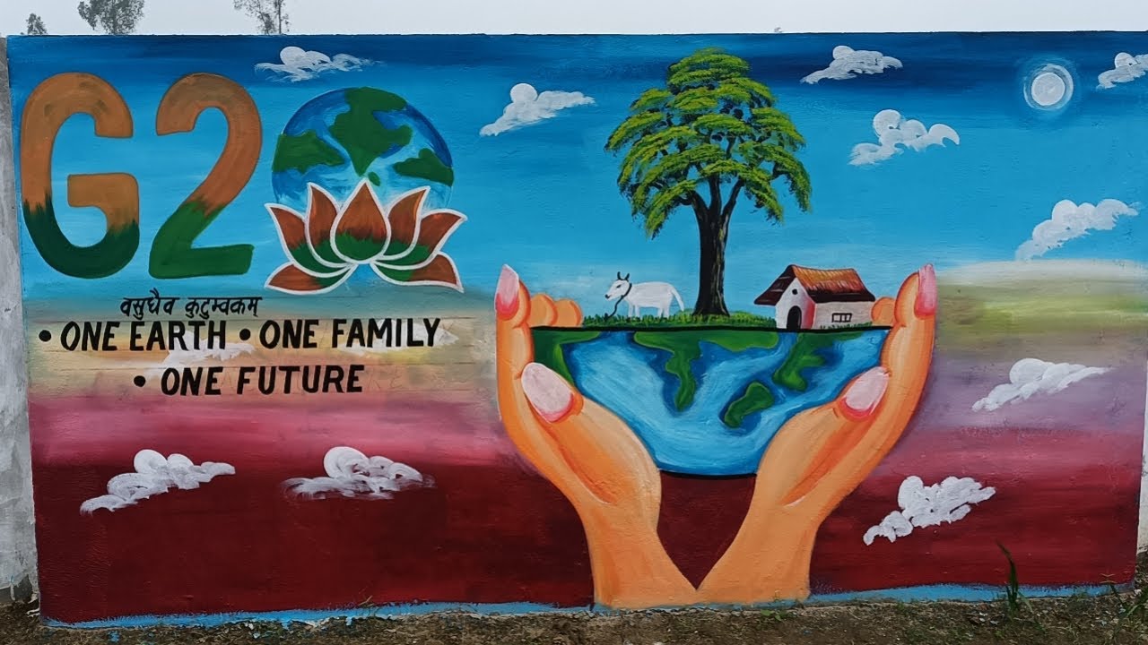 G20 Drawing ||G20 India Logo Drawing ||One Earth One Family One Future ...
