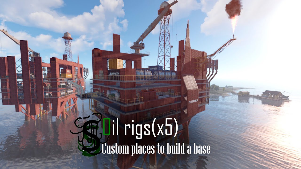 Pack of oil rigs to build a base | Custom places to build a base - YouTube