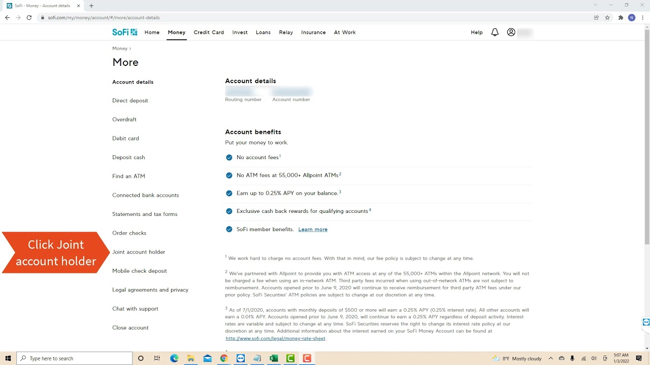 How to Add a Joint account holder in SoFi Money - YouTube