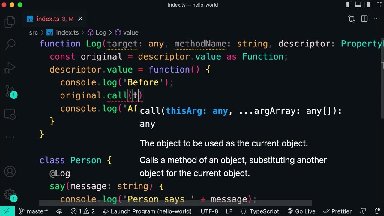 The Ultimate Typescript Course Method Decorators Youtube