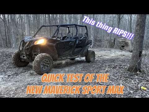 First RIP in the Can-Am Maverick Sport Max - YouTube