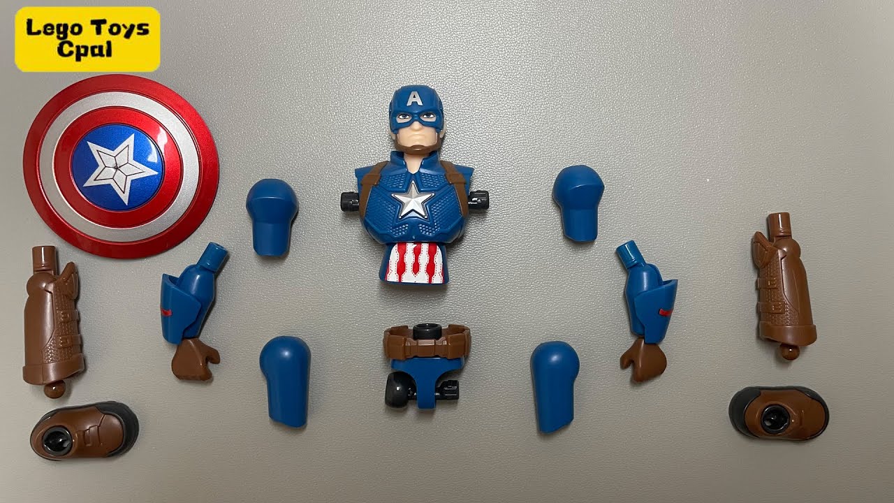 Lego Captain America | Steve Rogers | unofficial Lego - YouTube