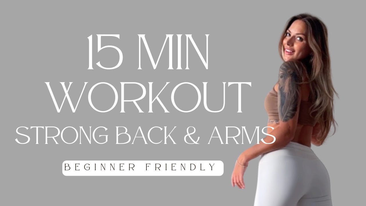 15 Min Strong Back & Arms Workout | Tone, Strength & Posture | dumbbell ...