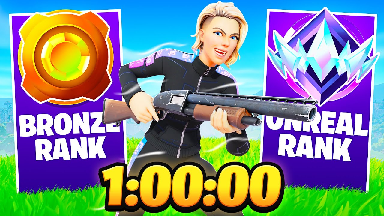 Can I Reach UNREAL Rank In Fortnite In ONE HOUR? - YouTube