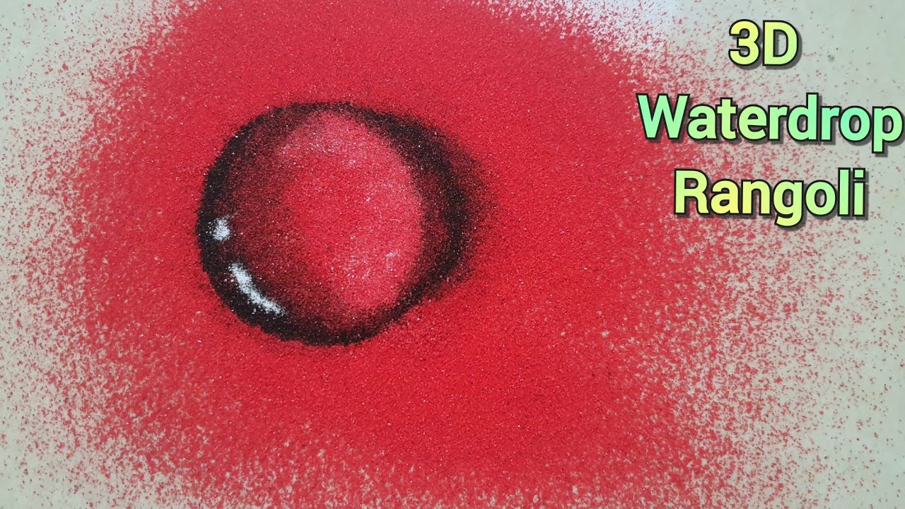 Water drop effect Rangoli/3D Rangoli/Poster Rangoli/Rangoli/ रंगोली/How ...