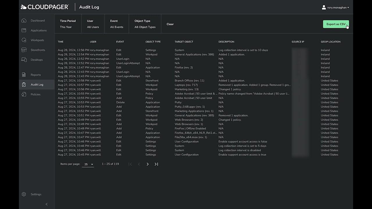 Cloudpager Audit Log Overview by Rory Monaghan - YouTube