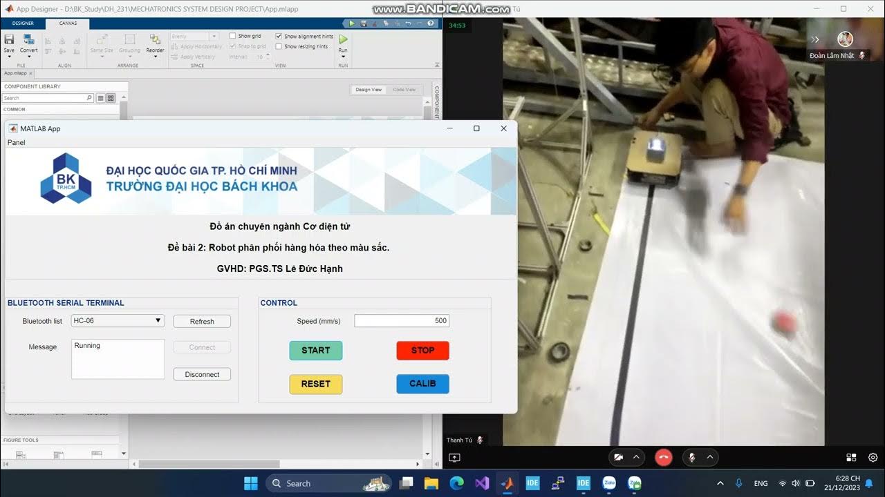 Line Follower detects colors using STM32F4 || Changing Speed through MATLAB GUI using Bluetooth ...
