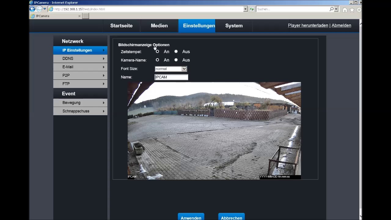 SV3C Full HD 1080P POE Webinterface - YouTube