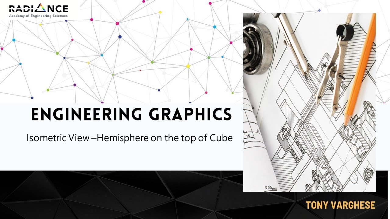 37.Isometric View of a hemisphere on the top of a cube - YouTube