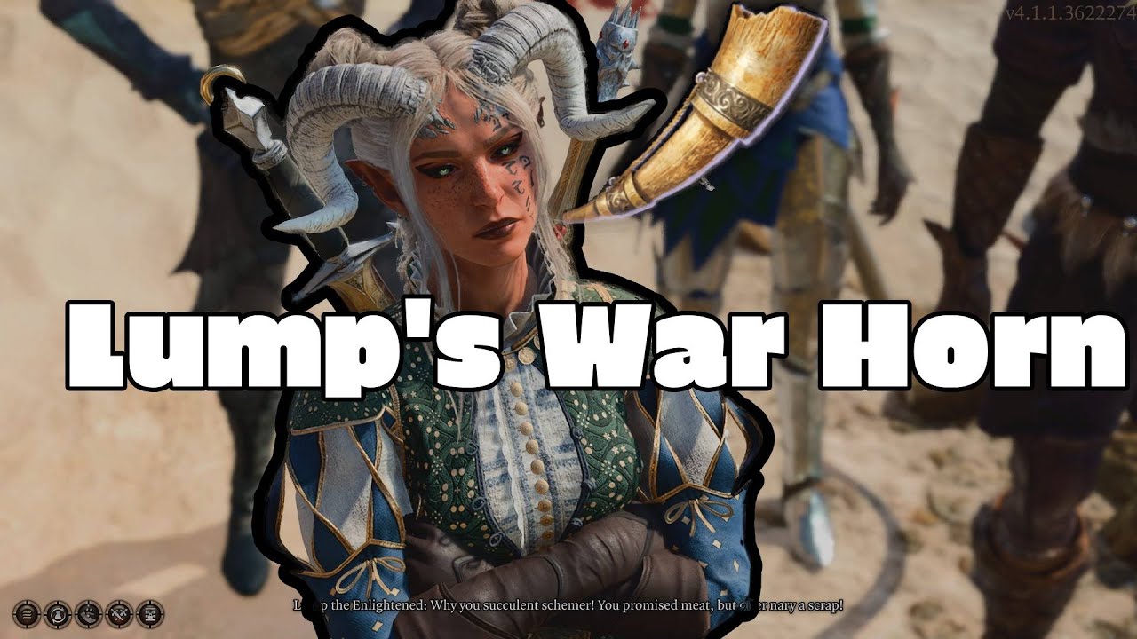 Using Lump's War Horn out of battle BG3 - YouTube