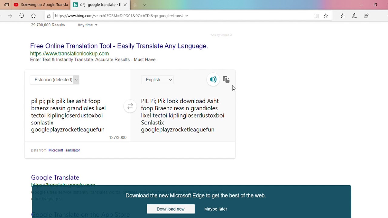 Google Translate explains what PIL PI is! - YouTube
