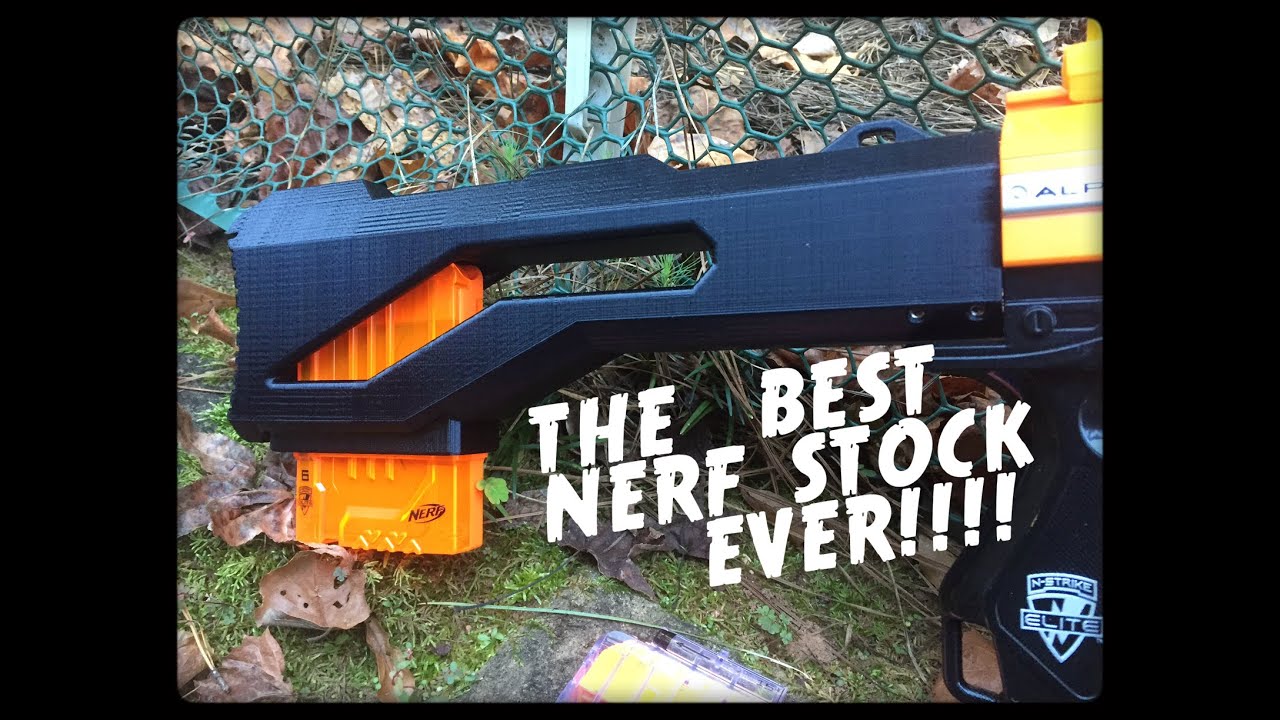 The BEST Custom Nerf Stock Ever from 3dPrintedSolid! (Zungenbrecher ...