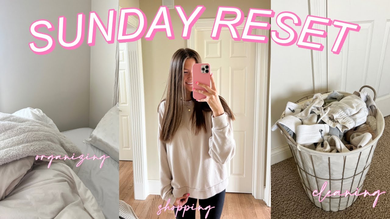 SUNDAY RESET ROUTINE + CLEANING MOTIVATION | laundry, deep clean ...