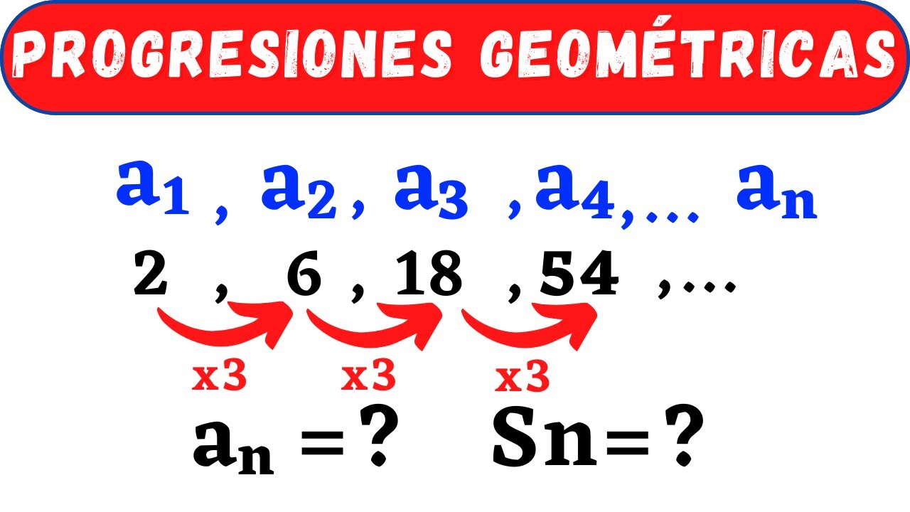 Progresiones Geométricas | Como hallar un término | Suma de términos ...