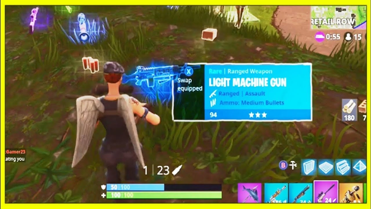 Fortnite: LIGHT MACHINE GUN GAMEPLAY! *NEW* LIGHT MACHINE GUN UPDATE ...