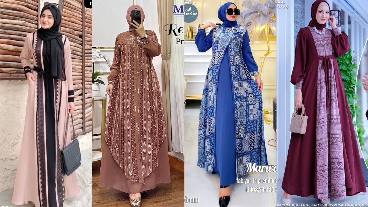 40 MODEL GAMIS LEBARAN TERBARU 2024||STYLE GAMIS CANTIK MEWAH ELEGANT ...