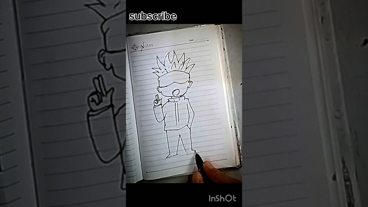 How to draw gojo drawing 🤩gojo cut 🤗 drawing full body drawing #drawing ...