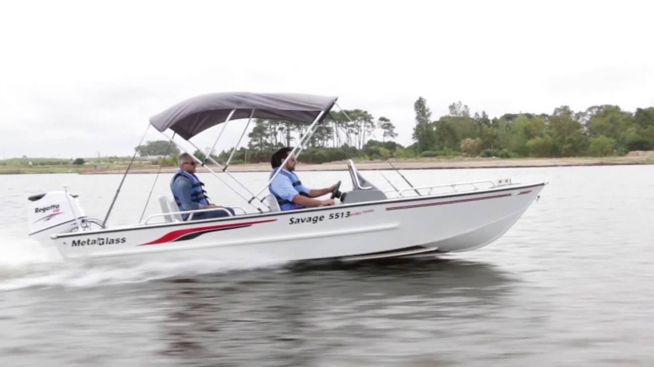 BOTE METALGLASS SAVAGE y motor fuera de borda REGATTA MARINE - YouTube