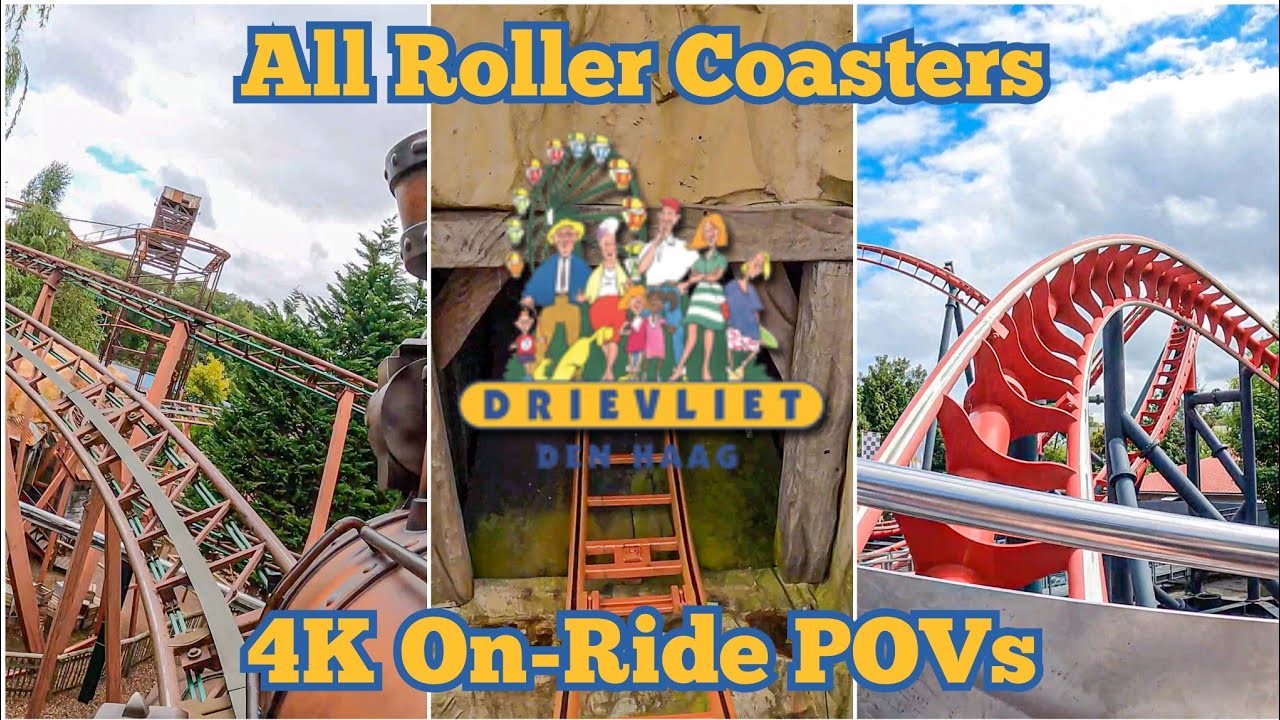 🇳🇱 Drievliet Family Park - All Roller Coasters 4K On-Ride POVs - YouTube
