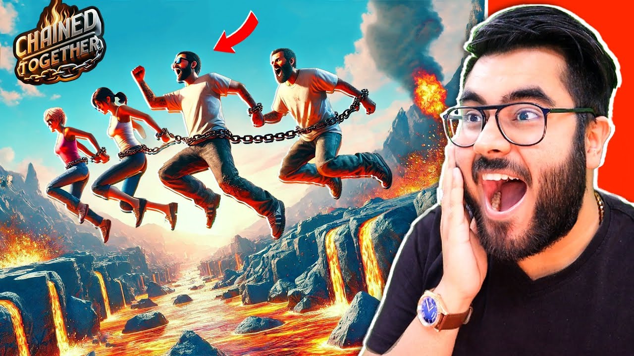 😡 RAGE GAME with Friends 😡 | Chained Together 🔥 | Hitesh KS - YouTube