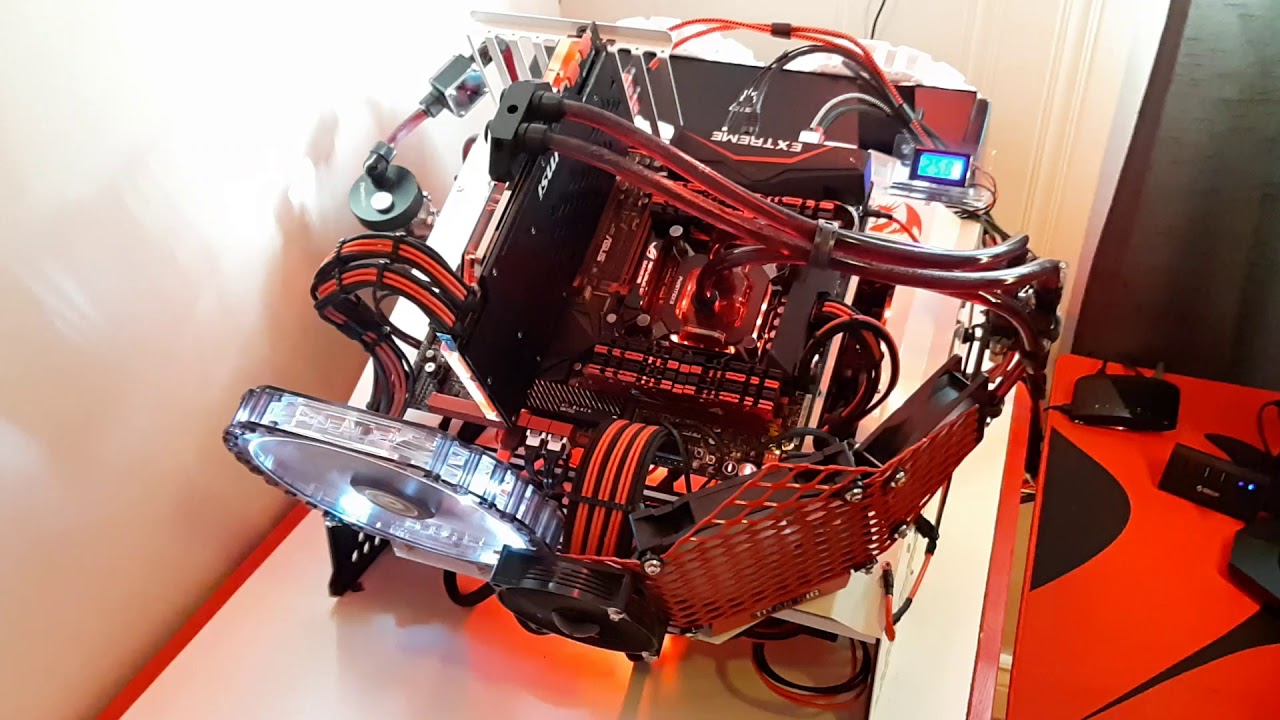 Water cooled gaming PC! My first Praxis WetBench! - YouTube