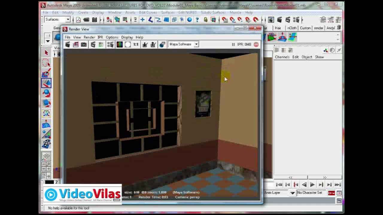 Telugu Maya Basics Tutorial - 28 - Picture Frame Texturing - YouTube