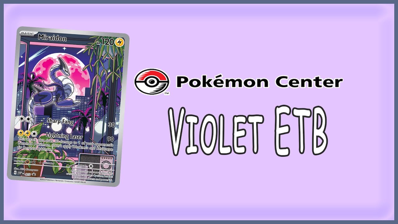 Unboxing Pokemon Center Violet Elite Trainer Box - YouTube