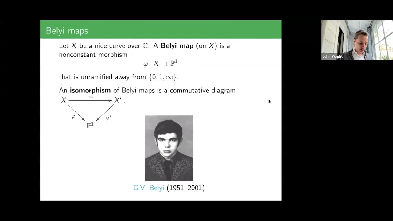 John Voight, Belyi maps in number theory: a survey - YouTube